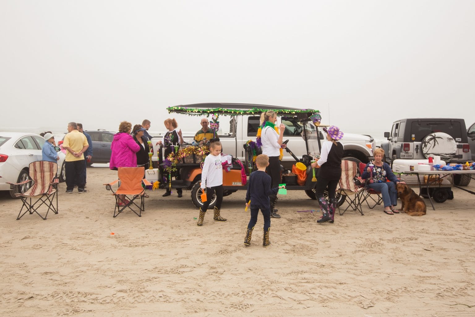 2018 Barefoot Mardi Gras Parade At Whitecap Beach On Padre Island